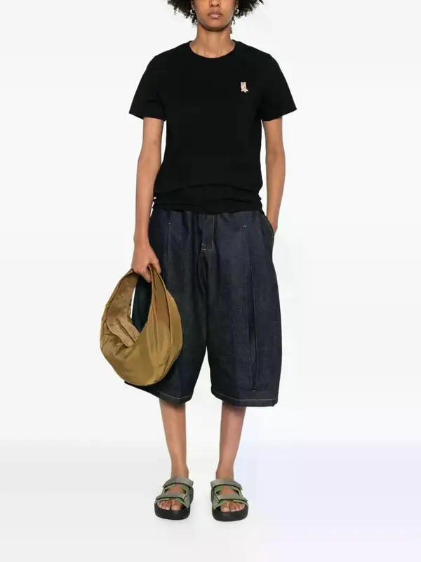 Maison Kitsuné Fox-embroidered Cotton T-shirt