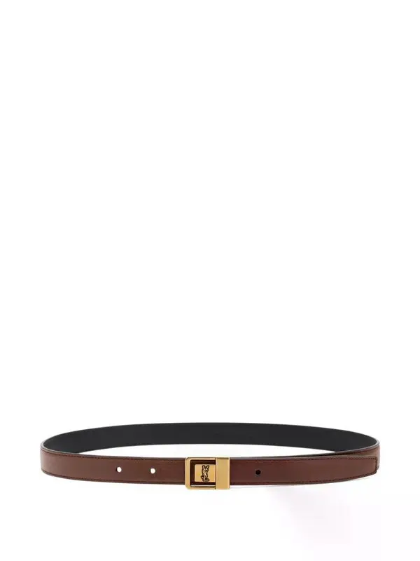 Saint Laurent Logo Buckle Leather Belt