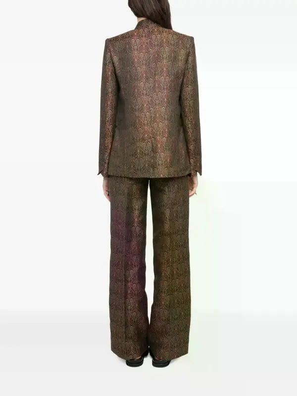 Zadig&Voltaire Paisley-print Mandarin-collar Blazer