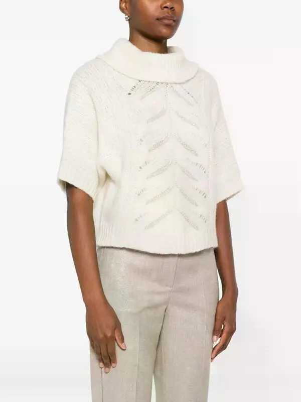 Peserico Turtleneck Short Sleeve Top