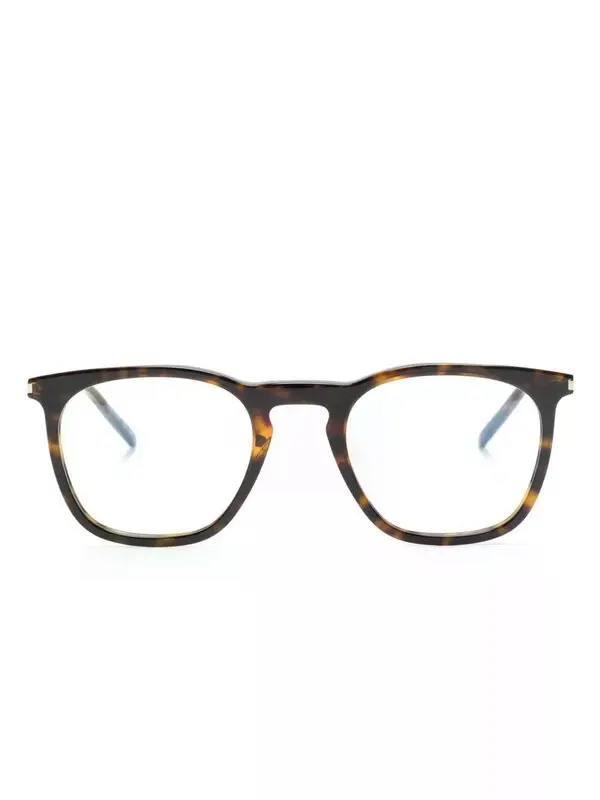 Saint Laurent Square Frame Glasses - Brown