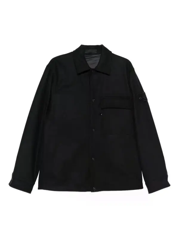 Stone Island Patch-pocket Wool Shirt