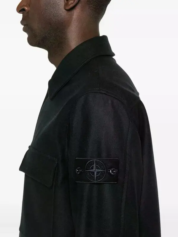 Stone Island Patch-pocket Wool Shirt
