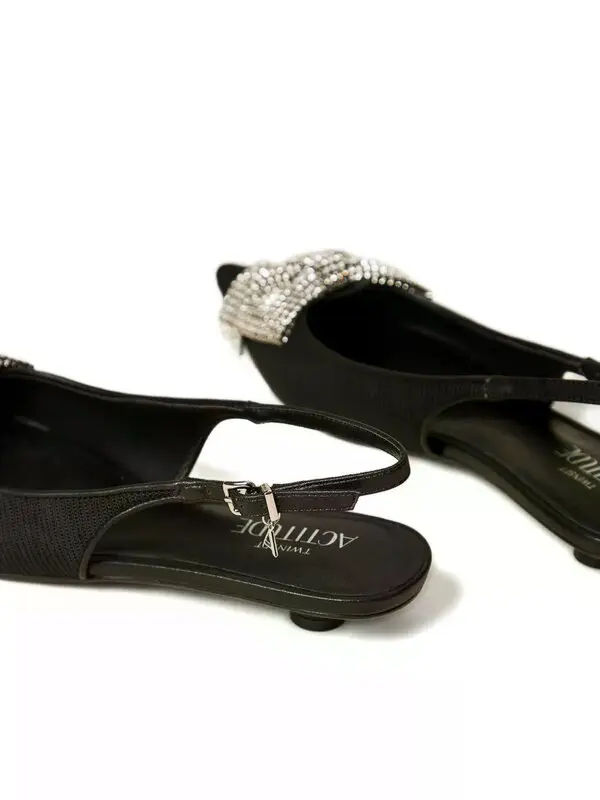 TWINSET Bow Slingback Kitten Heel Pumps