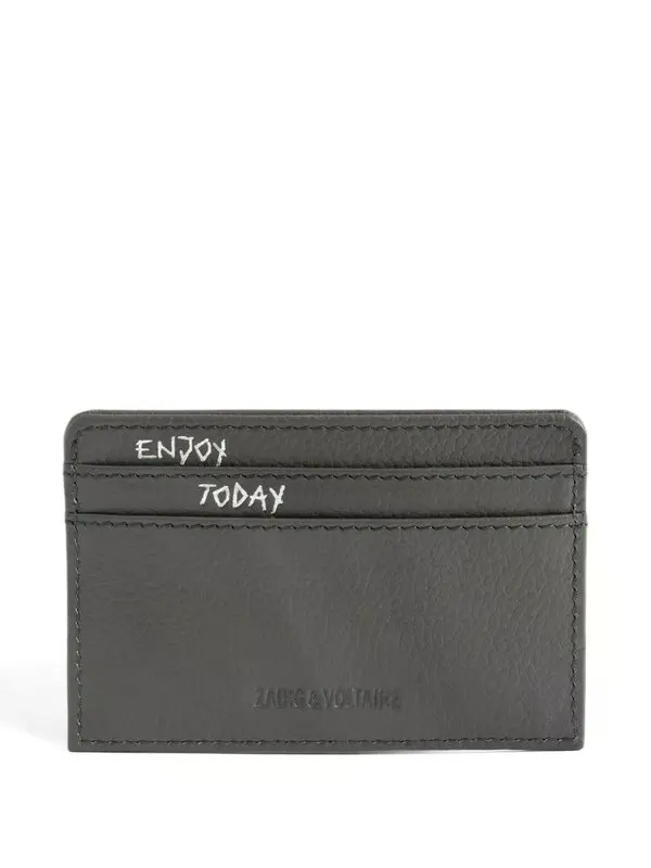 Zadig&Voltaire Leather Cardholder - Grey
