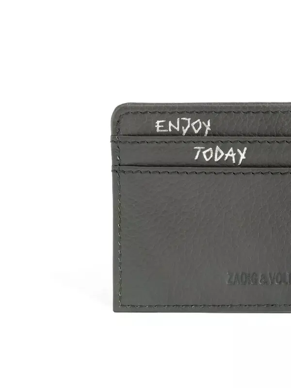 Zadig&Voltaire Leather Cardholder - Grey
