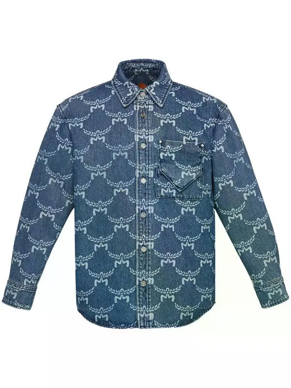Mcm Patterned Denim Shirt
