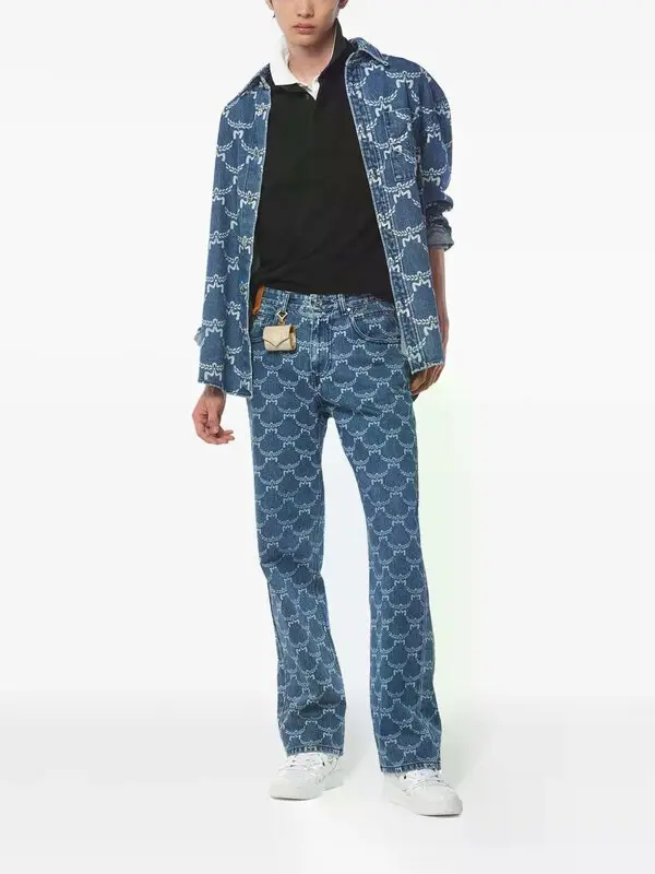 Mcm Patterned Denim Shirt
