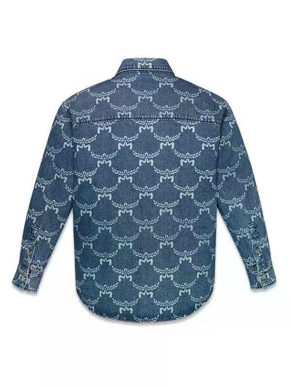 Mcm Patterned Denim Shirt