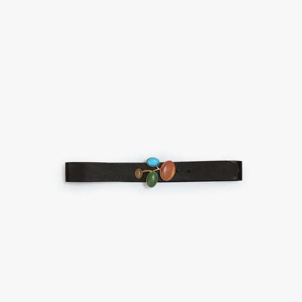 MOTHER The Jewelry Box Leather Belt - Black