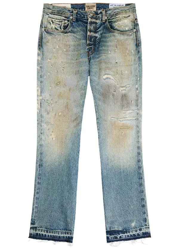 GALLERY DEPT. Greased 646 Flared-leg Jeans - Indigo