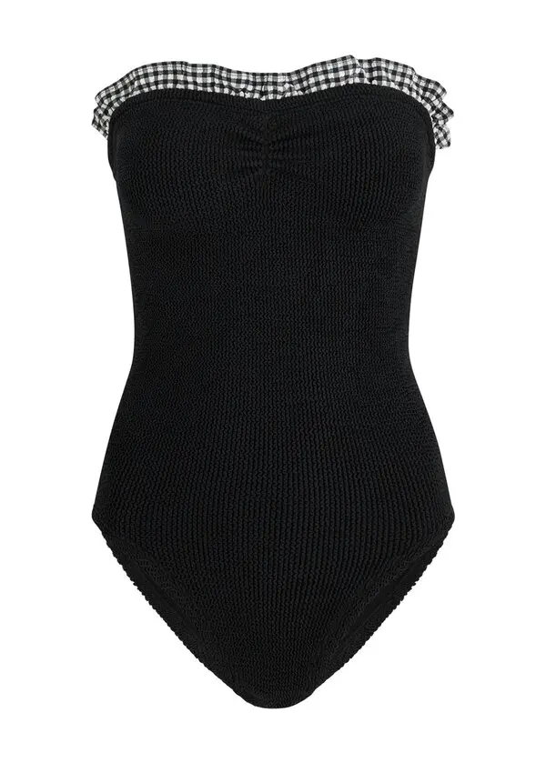 Hunza G Dolly Ruffle-trimmed Swimsuit - Black