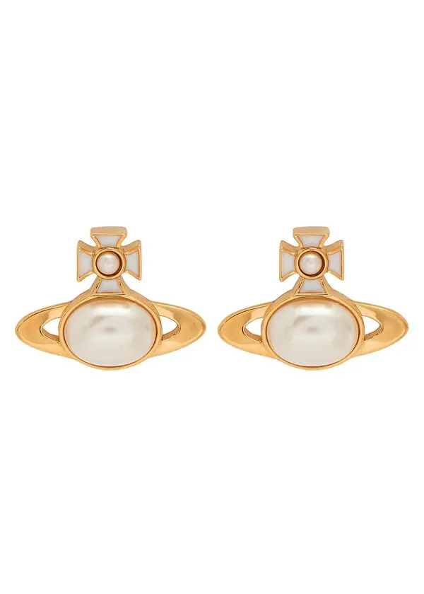 VIVIENNE WESTWOOD Gaby Orb Stud Earrings - Gold