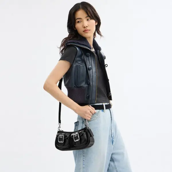 COACH® Ashton Bag - Glazed Leather/silver/black