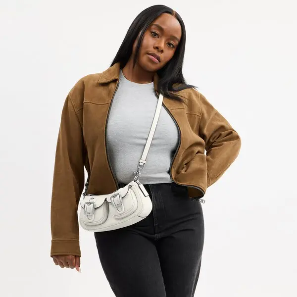 COACH OUTLET Ashton Glazed Leather Bag - Silver/chalk