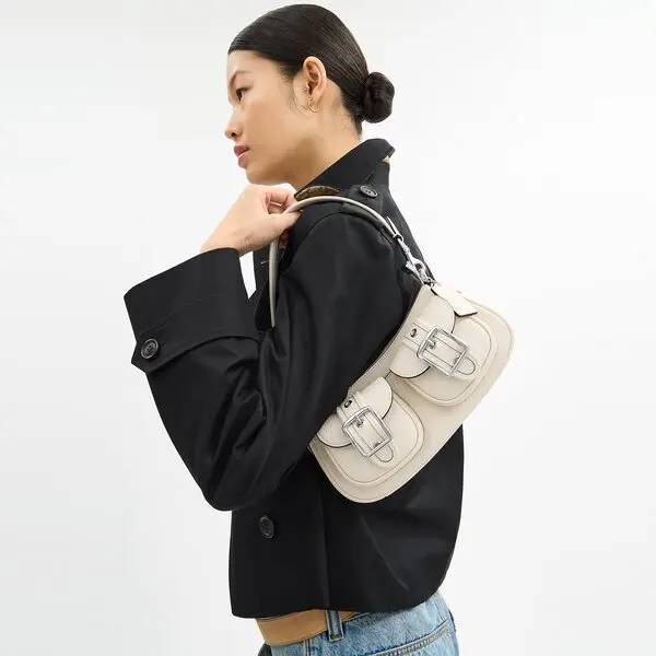 COACH OUTLET Ashton Glazed Leather Bag - Silver/chalk