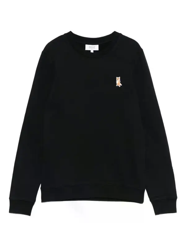 Maison Kitsuné Fox-embroidered Sweatshirt - Black
