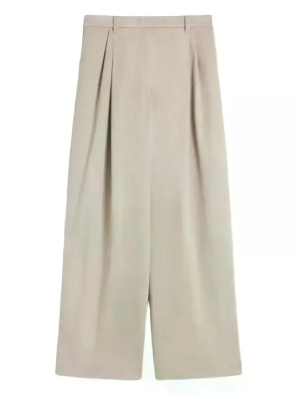 Max Mara Pleated Wide-leg Trousers - Neutrals