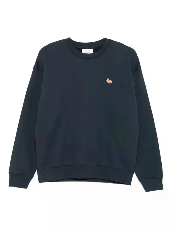 Maison Kitsuné Fox-embroidered Sweatshirt - Blue