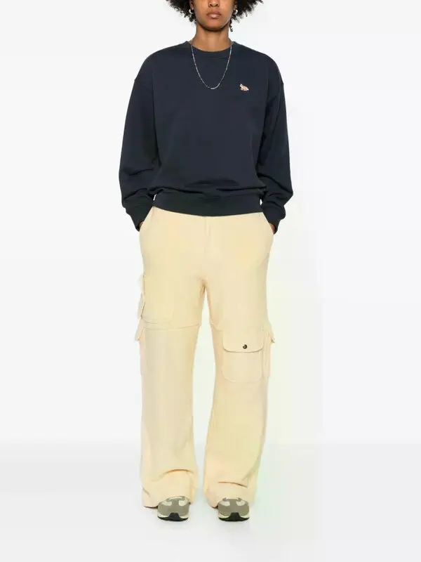 Maison Kitsuné Fox-embroidered Sweatshirt - Blue