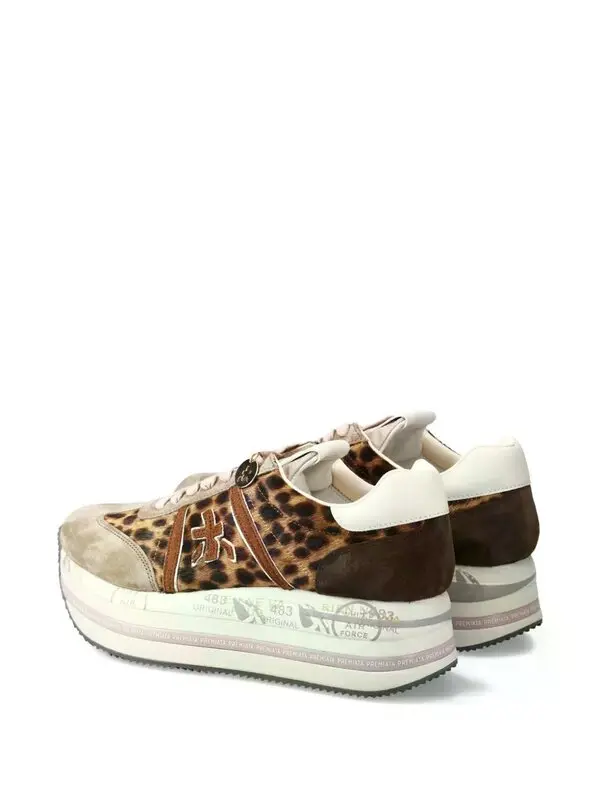 Premiata Leopard-print Platform Sneakers