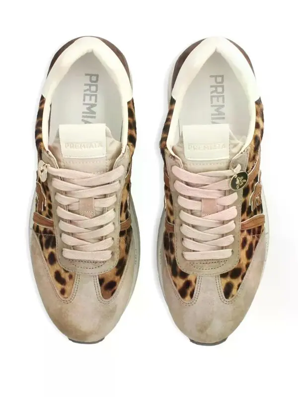 Premiata Leopard-print Platform Sneakers