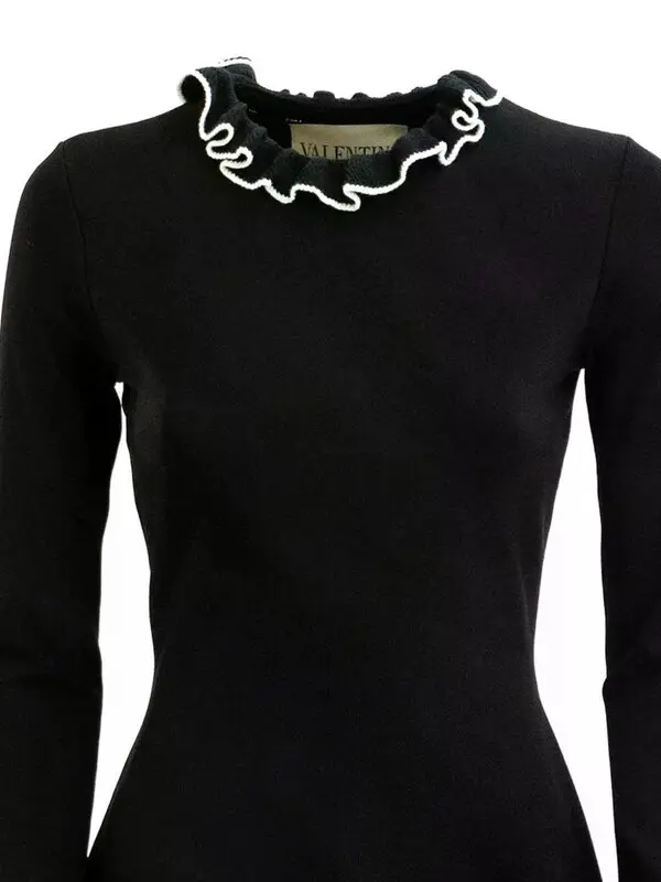 Valentino Garavani Ruffled-collar Mini Dress