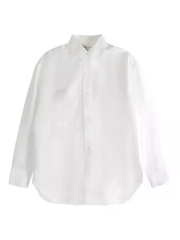Studio Nicholson Leto Patch-pocket Long-sleeve Shirt - White