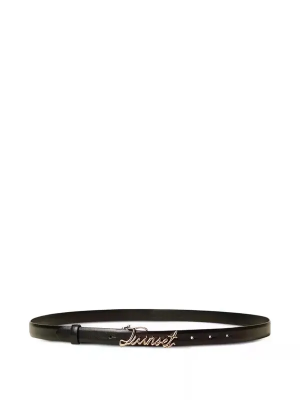 TWINSET Logo Plaque Belt - Black