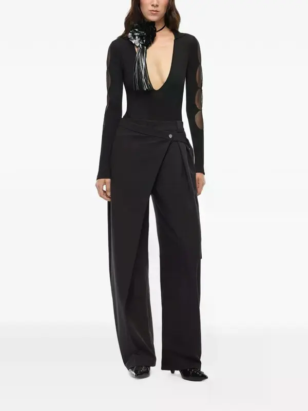 Pinko Wide-leg Wrap Trousers