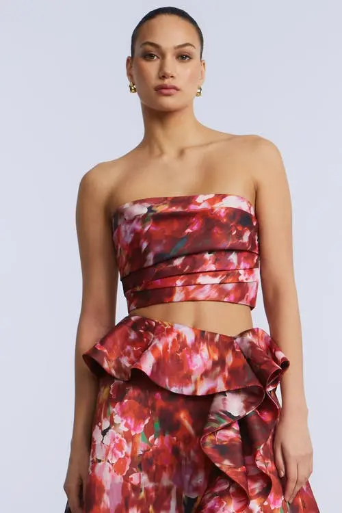 Bcbgmaxazria Pleated Satin Bustier