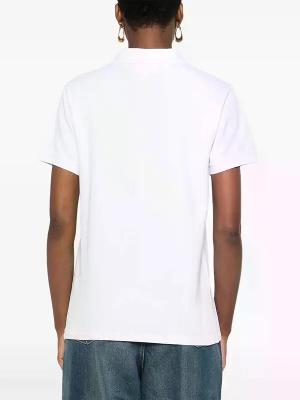 Maison Kitsuné Fox-embroidered Polo Shirt - White