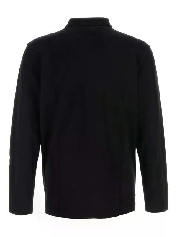 BOSS Long-sleeve Piquet Polo Shirt - Black