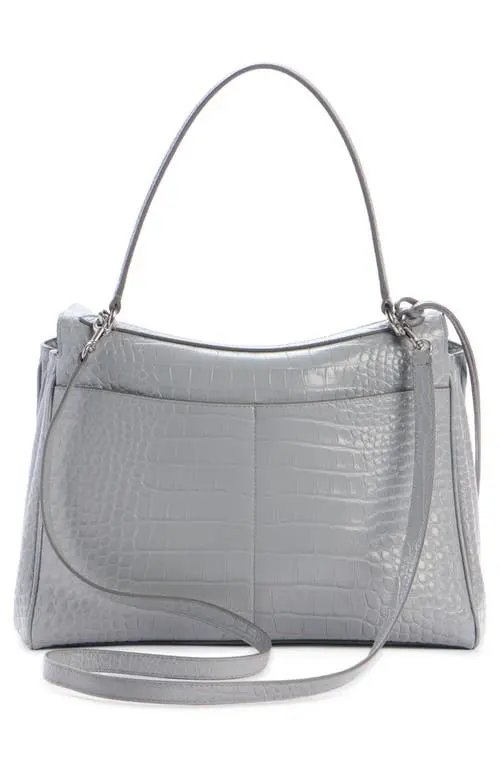 Balenciaga Medium Rodeo Croc-embossed Handbag - 1142 Cloud Grey