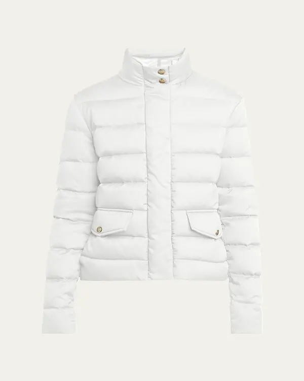 Moncler Bessettes Short Down Puffer Jacket - Ivory