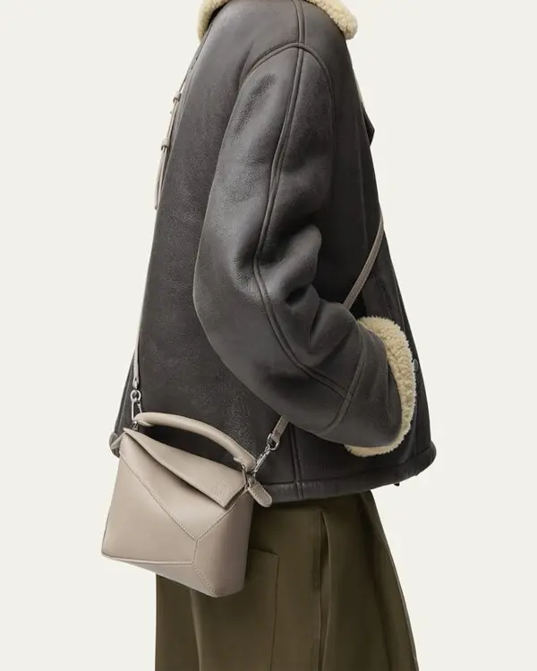 Loewe Puzzle Edge Mini Top-handle Bag - Clay