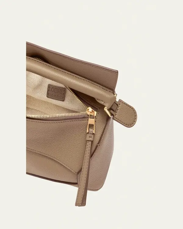 Loewe Puzzle Edge Mini Top-handle Bag - Clay