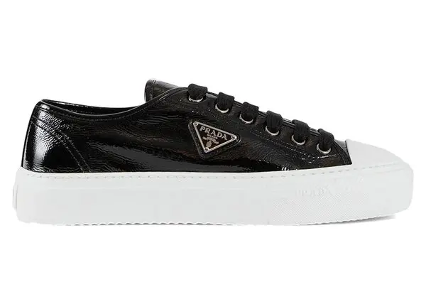 Prada Naplak Leather Sneakers - Black