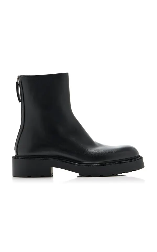 THE ROW Nobilis Leather Ankle Boots