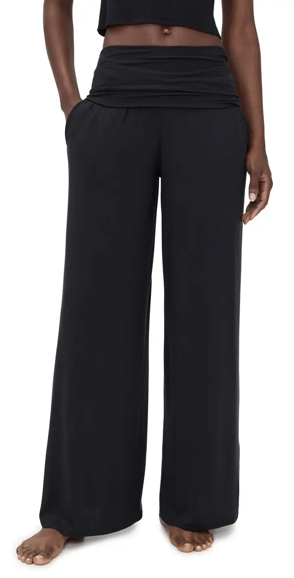 Lunya Soft Modal Rib Fold Over Pants