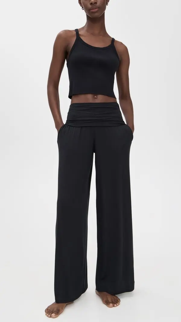 Lunya Soft Modal Rib Fold Over Pants