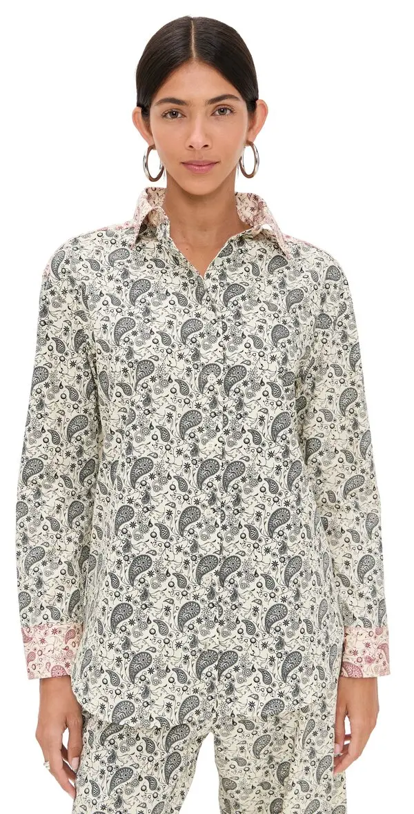 LE BOP Cecilia Paisley Button-down Top