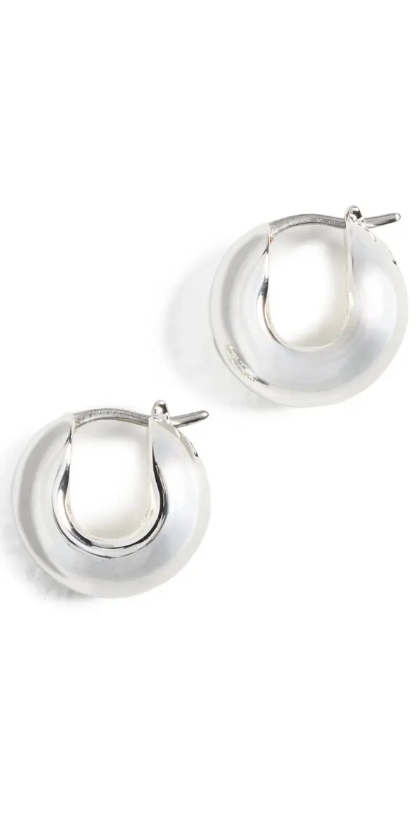 Jenny Bird Mini Tome Hoop Earrings - High Polish Silver