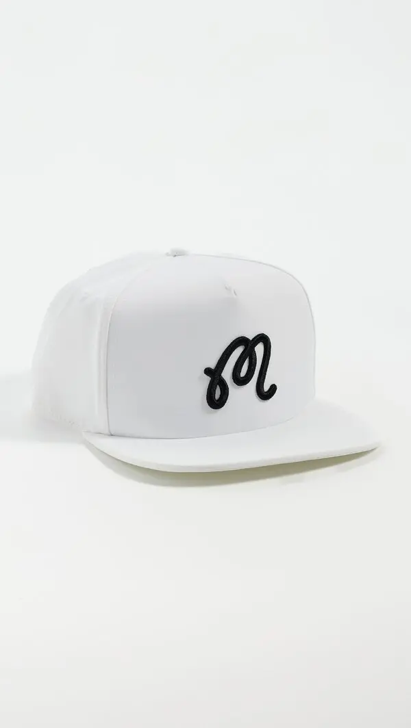 MALBON Snapback Hat - White