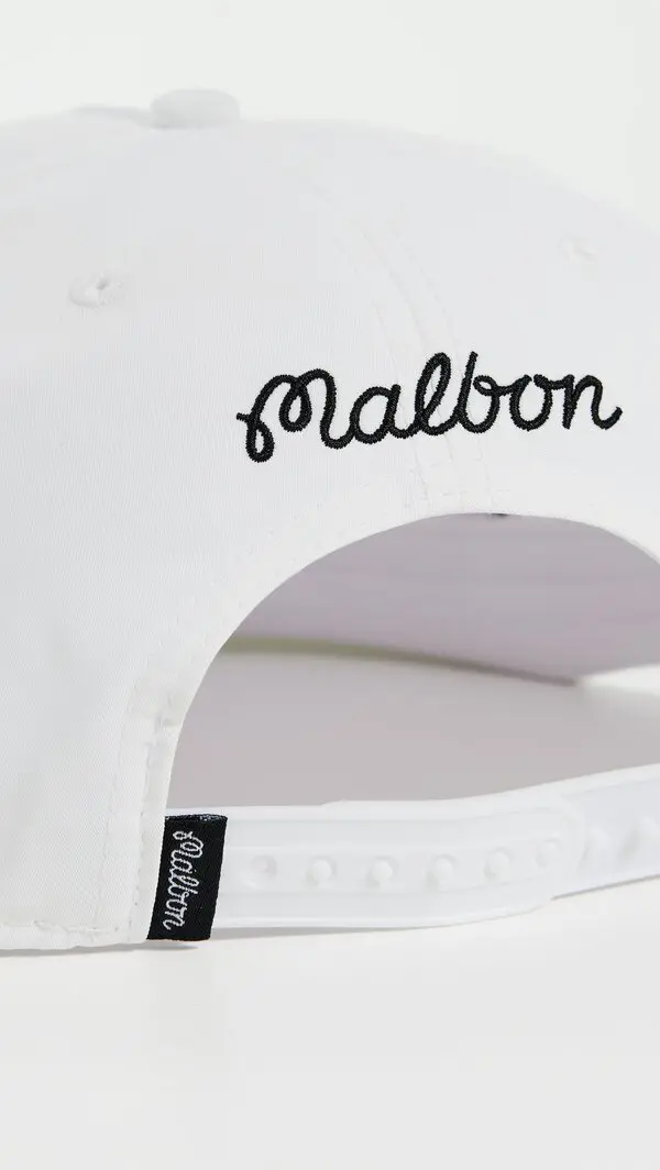 MALBON Snapback Hat - White