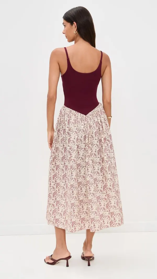 LE BOP Alix Paisley Print Midi Dress