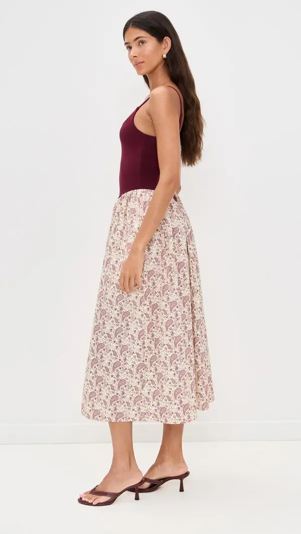 LE BOP Alix Paisley Print Midi Dress