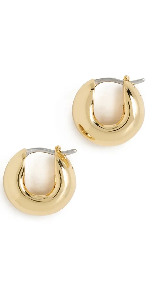 Jenny Bird Mini Tome Hoop Earrings - High Polish Gold
