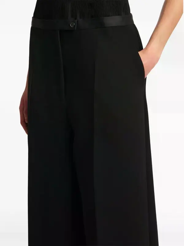 Khaite Wide-leg Cropped Trousers