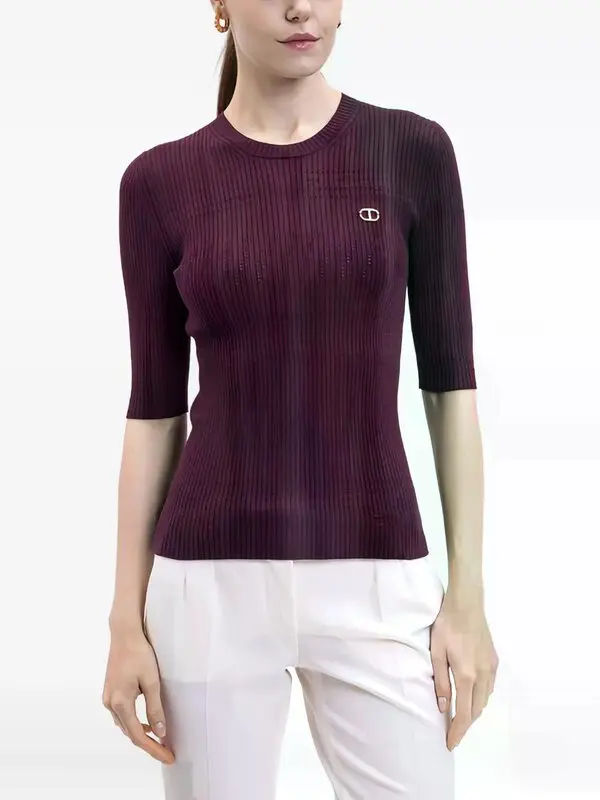 TWINSET Ribbed Knit Jumper With Logo